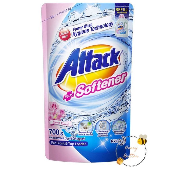 Attack Liquid Deter + Softener Refill (LATPE) 700G / ultra power [detergent/ laundry ...