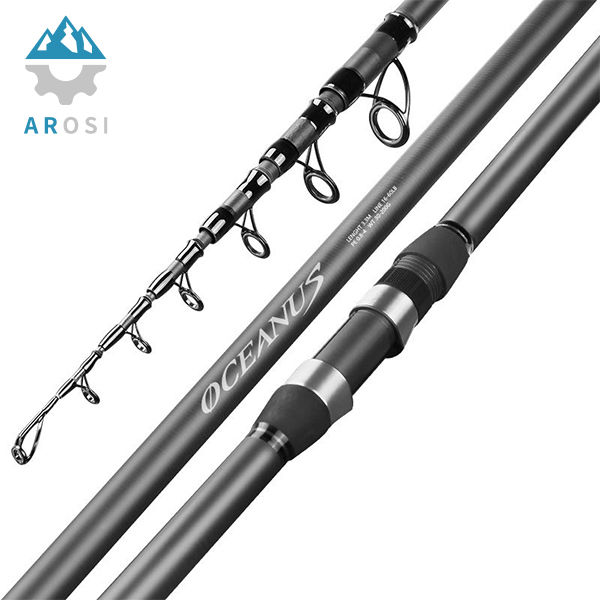 Surf Fishing Rod serat karbon tinggi teleskopik long shot rod fishing ...