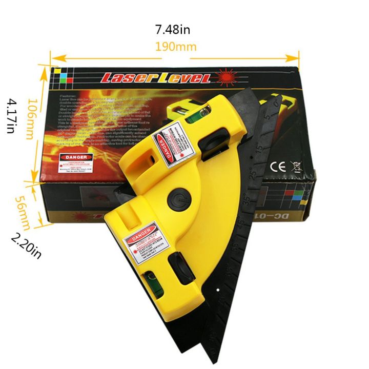 Right Angle Laser Level Red Line Square Levels Projection 635nm 90 ...
