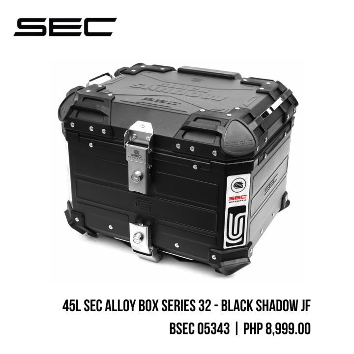 SEC BLACK SHADOW 45 LITERS MATTE BLACK ALUMINUM TOP BOX | Lazada PH