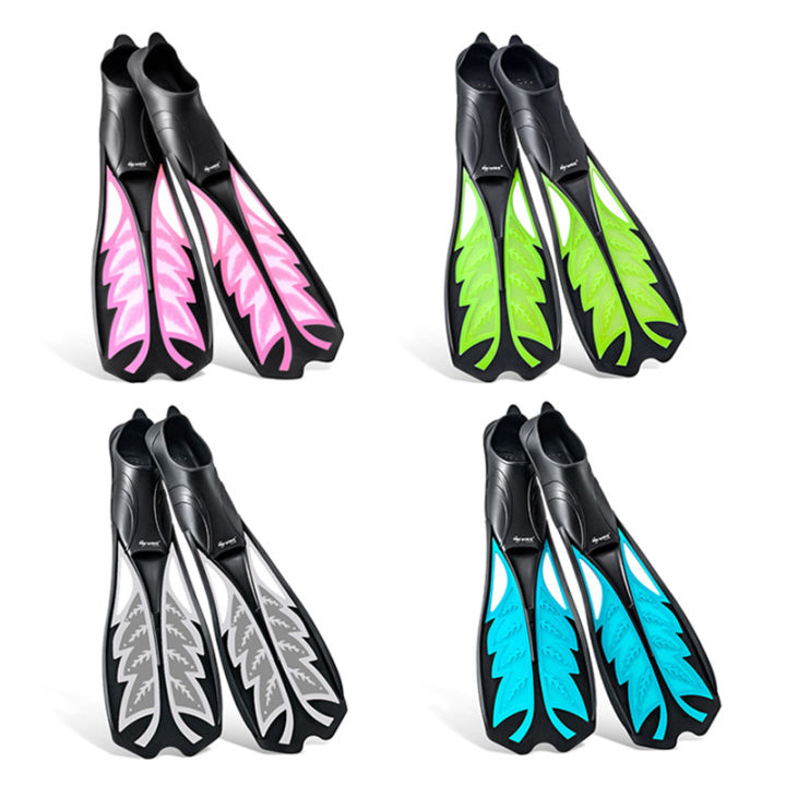 WAVE Snorkeling Professional Long Flippers Blade Fin Soft Rubber for ...