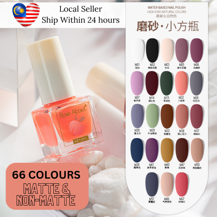 Nail Lab Rose About 8ml Water-Based PEEL OFF Nail Polish Matte Colours ...