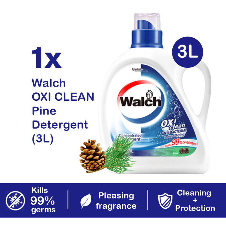 Walch Oxi Laundry liquid Detergent Pine 3L Oxygen Technology Easy Penetrate Remove Stain Clean ...