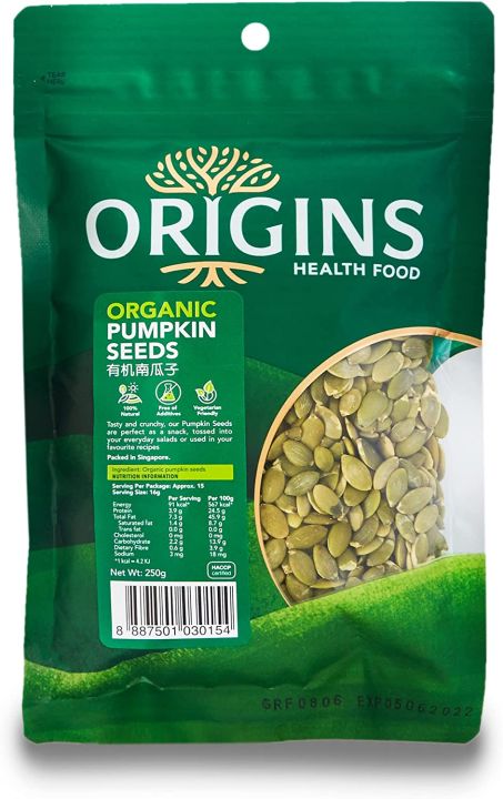 Origins Health Food Organic Pumpkin Seeds (250G) | Lazada Singapore