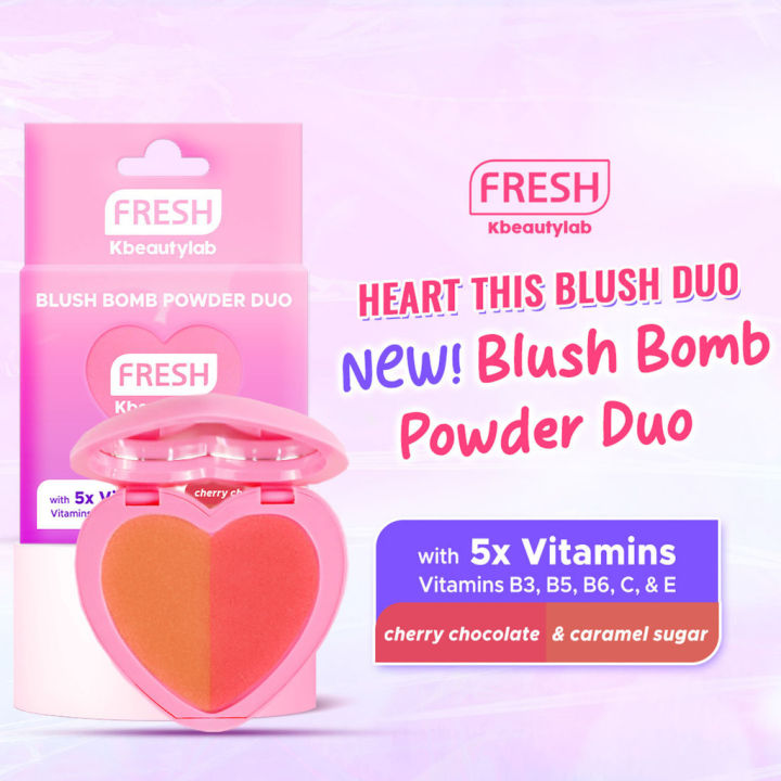 Fresh Kbeautylab Blush Bomb Powder Duo Cherry Chocolate & Caramel Sugar ...