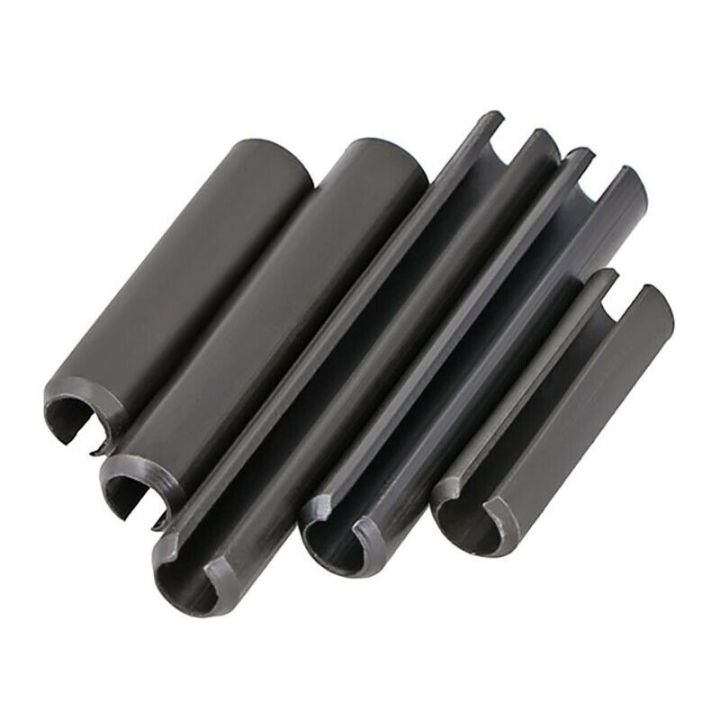 Spring Pins Roll Pin Slotted Split Tension Pins Black Zinc Carbon Steel ...