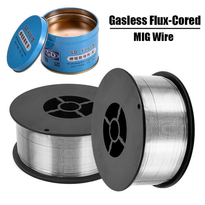 MIG Welding Wire Gasless Flux Cored E71T-GS 0.8mm 1.0mm 1kg Welder Accessories Carbon Steel ...