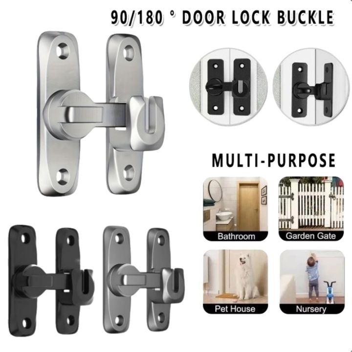 90/180 Degree Barn Door Latch Home Security Sliding Door Latches Doors ...