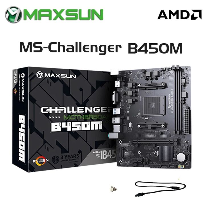 MAXSUN Motherboard AMD B450M Dual-channel DDR4 Memory AM4 APU Mainboard ...