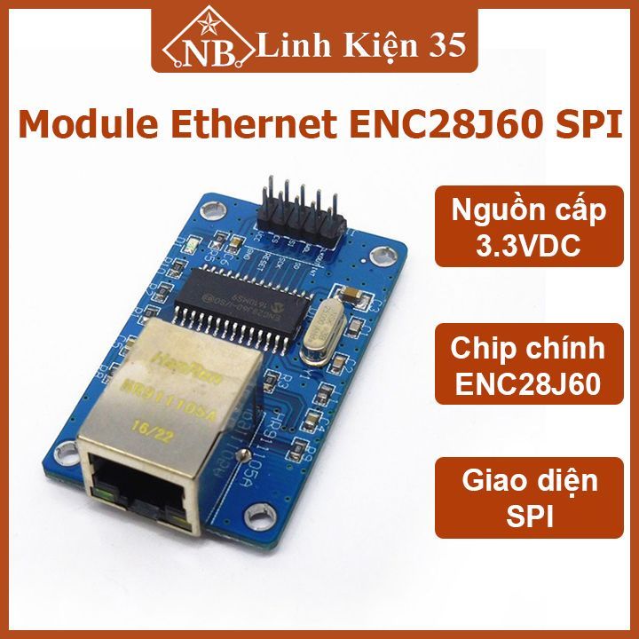 Module Ethernet chip ENC28J60 SPI kích thước 56x34mm | Lazada.vn