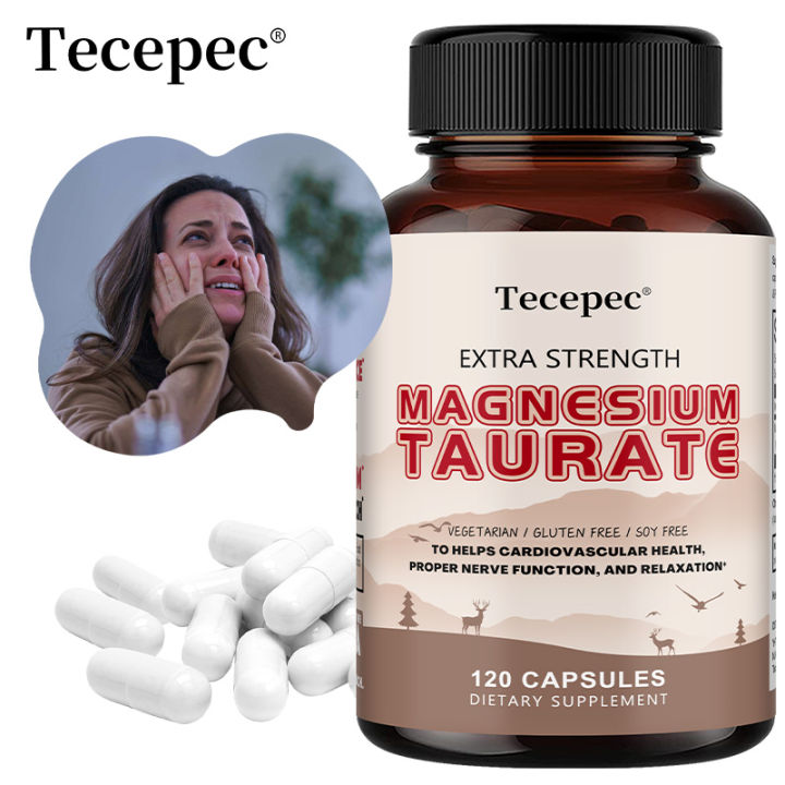 Tecepec Magnesium Taurate Capsules, heart health, support muscle and ...