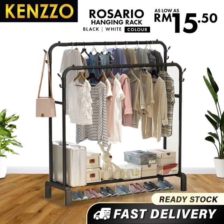 KENZZO NORTON or ROSARIO or L Shape Metal Foldable Hanging Rack/ Single ...