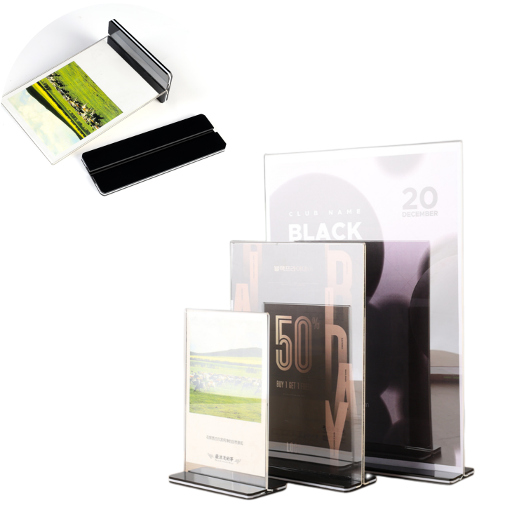 Acrylic T-Type Drawable Strong Table Signboard Double-sided Table Sign ...