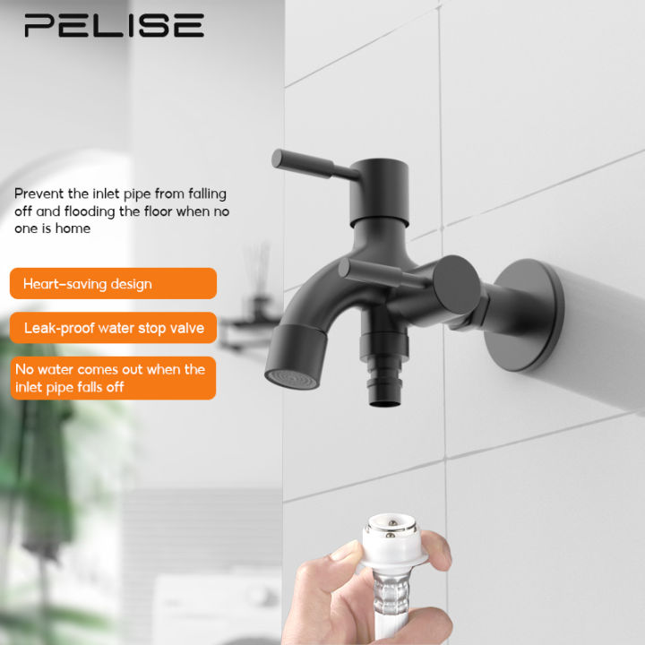 Pelise Water tap faucet 304 Stainless Steel Double Tap Multifunctional ...