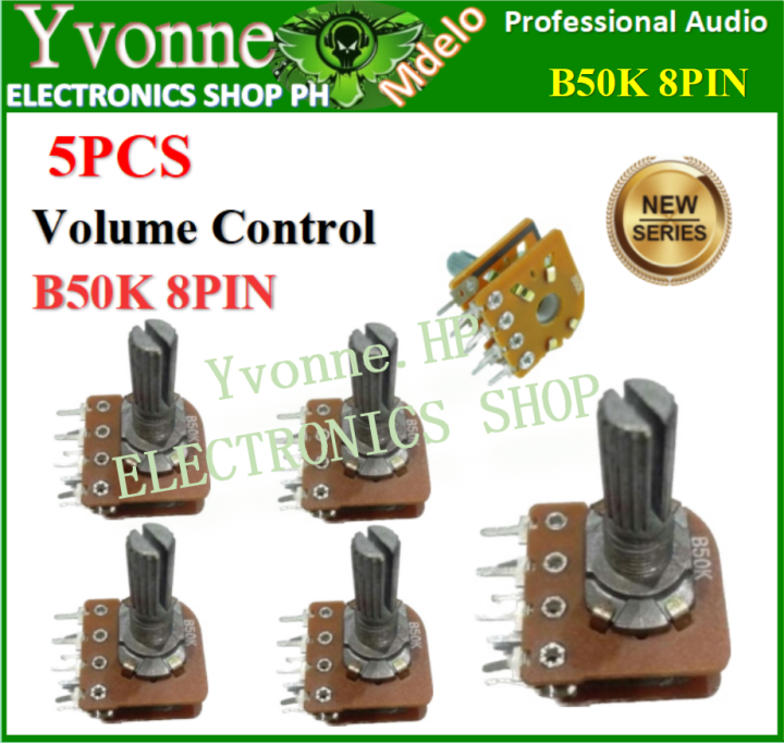 The 5PCS B50K 8 PINS MASTER VOLUME CONTROL FOR AMPLIFIER B 50K 8PINS ...