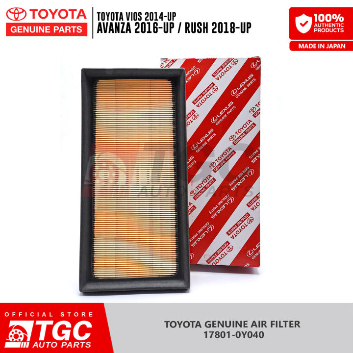 Toyota Genuine Air Filter 17801-0Y040 VIOS 2NZ-FE 2014-UP 1.3 - 1pc ...
