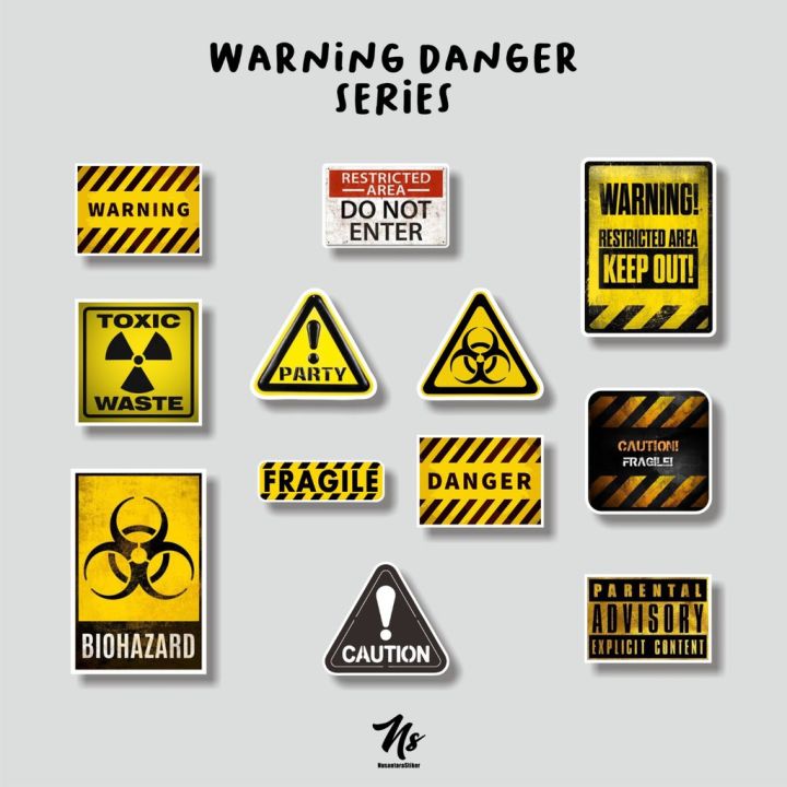 STIKER PACKAGE AESTHETIC STICKER AESTHETIC DANGER SERIES SKIN LAPTOP ...