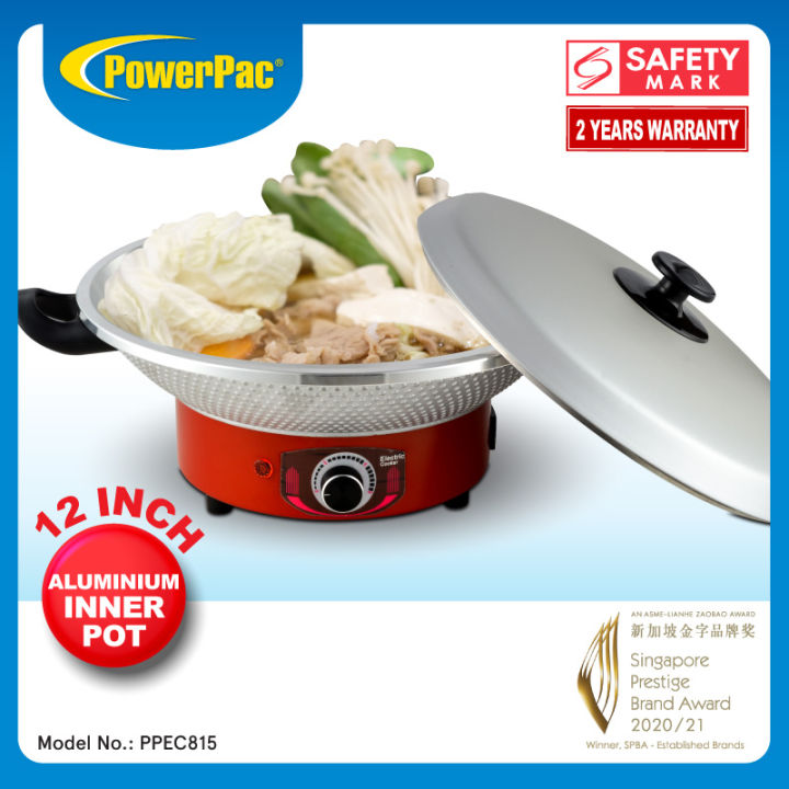 PowerPac Electric Wok, Steamboat, Multi Cooker, Frying Pan 12 Inch ...