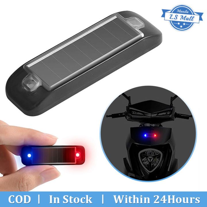 LED Solar Car Mini Warning Light Night Riding Emergency Safety Strobe ...
