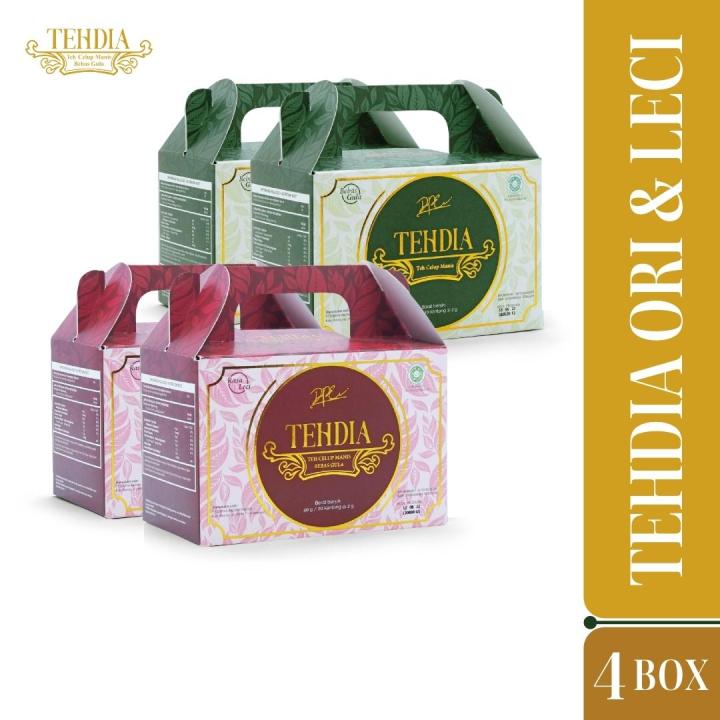 TEHDIA Leci 2 box dan TEHDIA Ori 2 box | Lazada Indonesia