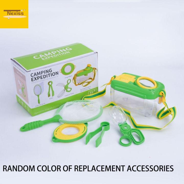 NEXISS ชุดนักสำรวจ สำรวจแมลงกลางแจ้ง พร้อมแว่นขยาย หมวกเสื้อกั๊กสำหรับ ...