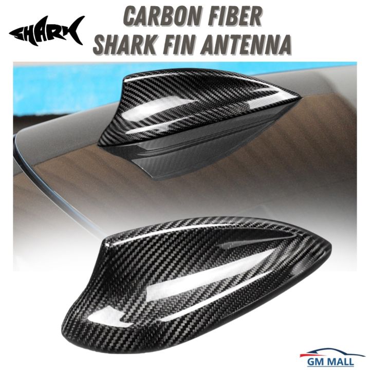 CARBON FIBER SHARK FIN ANTENNA Replacement Mast AM/FM Universal Car ...