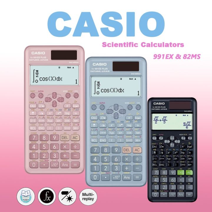 Casio 991 ES Plus & 82MS Scientific Calculators Portable Scientific ...