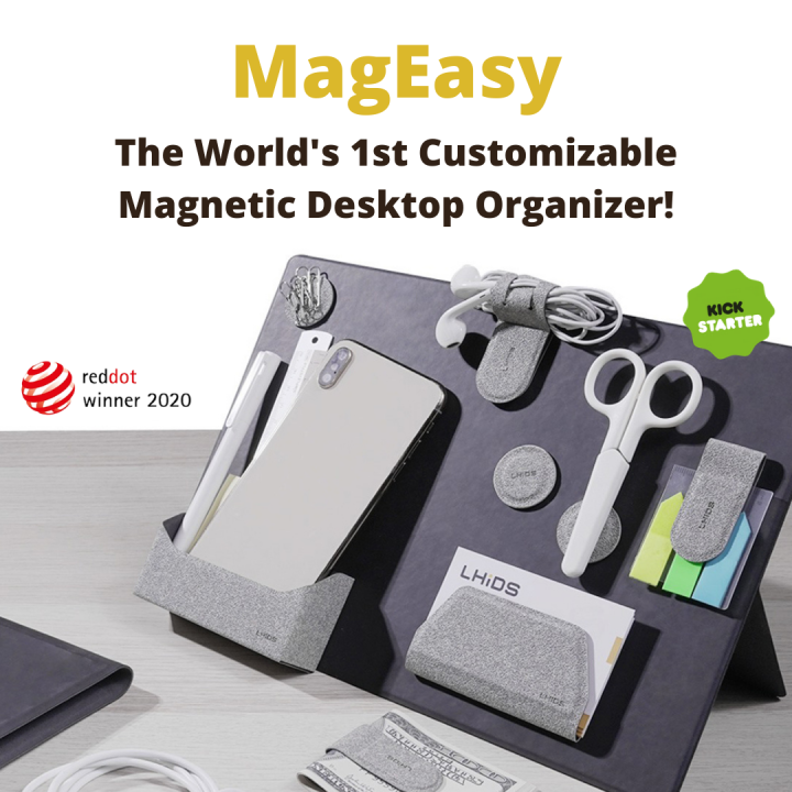 MagEasy - The World's First Modular Magnetic Desk Organizing Kit ...