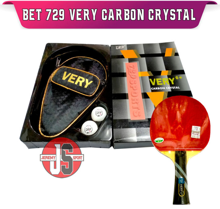 Bat Pingpong - Bet Tenis Meja Friendship 729 Very 6 Bintang Carbon Crystal Original | Lazada ...