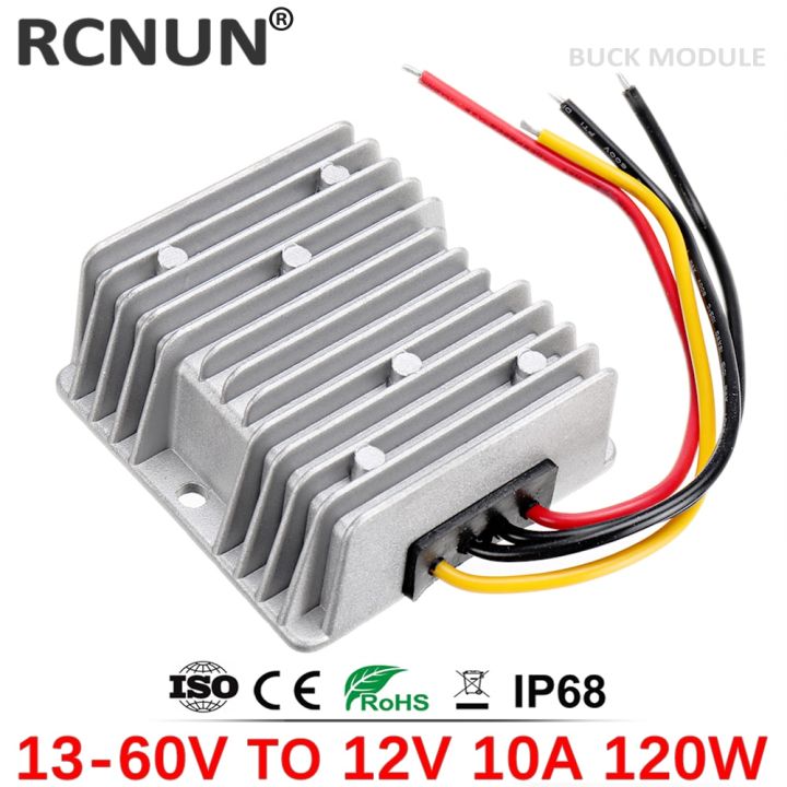 RCNUN 24V 36V 48V 60V 72V to 12V 5A 10A 20A Step-down DC DC Converter 60V-12V Voltage Regulator ...