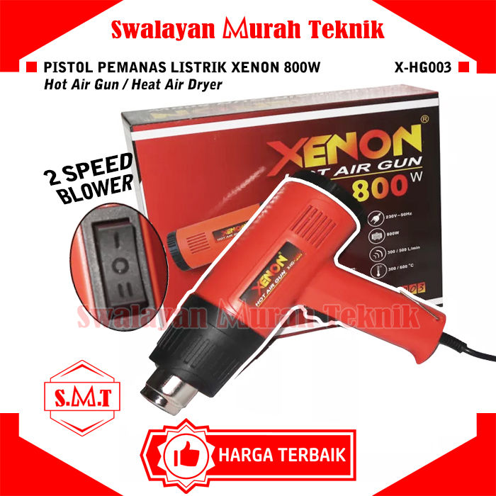 XENON HG003 Mesin Hot Air Gun Heat Gun Alat Pistol Pemanas Listrik ...