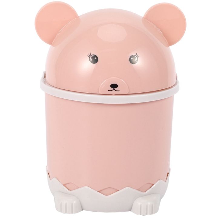 Cute Desktop Trash Desktop With Lid Small Paper Basket Mini Flip ...