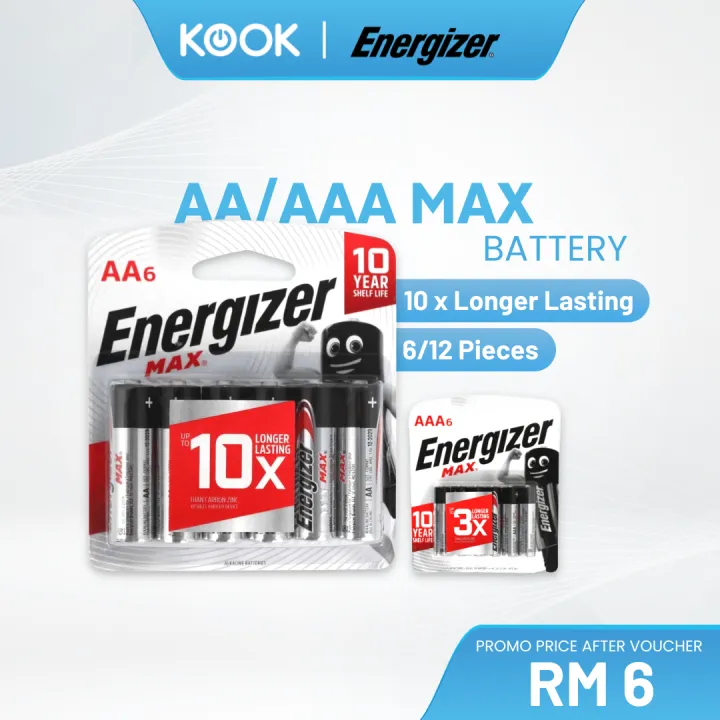ENERGIZER Max // Eveready AA/AAA Battery Alkaline Battery 4pcs/pack ...