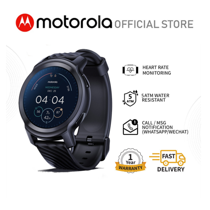 Motorola Moto Watch 100 Smart Watch Fitness Tracker with 26 Sport Modes ...