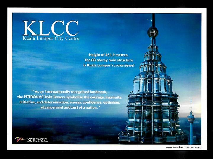 Malaysia Postcard - KLCC Petronas Twin Towers | Lazada