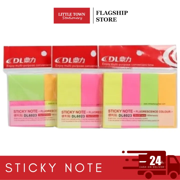 100 Sheets/Pad Sticky Note 5 Fluorescence Color | Lazada PH
