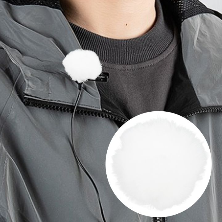 Artificial Fur Lapel Mic Wind Muff 1cm/0.4in Aperture Lavalier ...