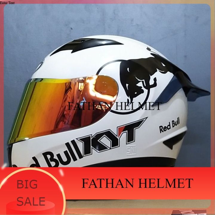 Helm Full Face KYT R10 Putih Polos Modif (Paket Ganteng) Kaca ori ...