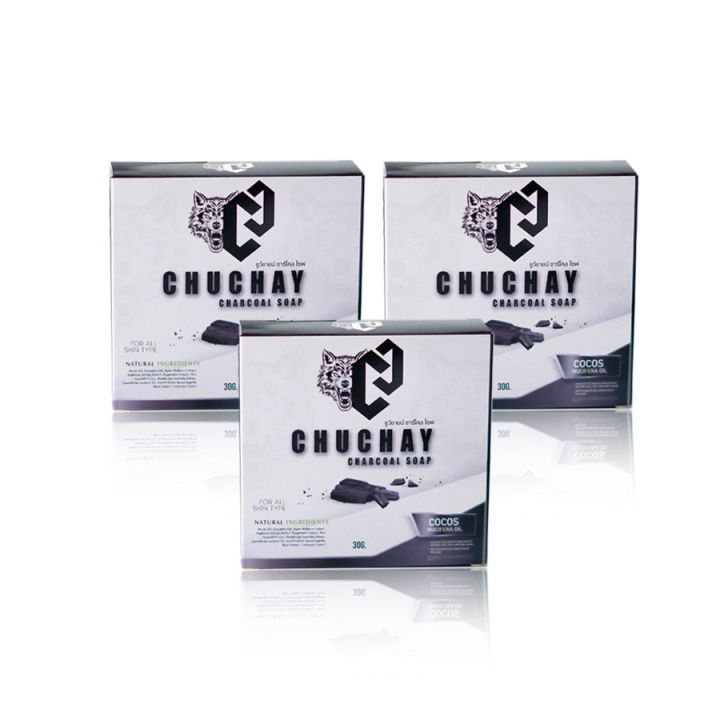 สินค้าขายดี 3 ก้อน chuchay สบู่ชาโคล ชูชาย สบู่ผู้ชาย สบู่ชาโคลแท้ สบู่ชายใหญ่ สบู่ล้างจุดชาย ...