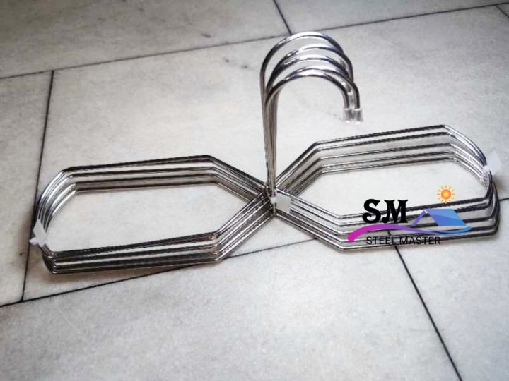 SUS304 Stainless Steel Extra Thicker Hanger / 8 Shape Drying Clothers ...