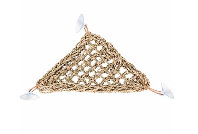 REPTIZOO Straw Weaving Hammock Triangle for Reptile Lizard Bearded ...