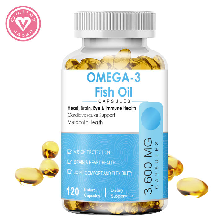 Omilay Omega 3 Fish Oil Capsules Rich in DHA & EPA Supplement for Anti ...