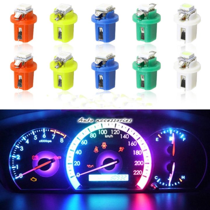 10pcs 12V T5 LED Car Instrument Panels Bulbs Low Power Shifter Radio ...