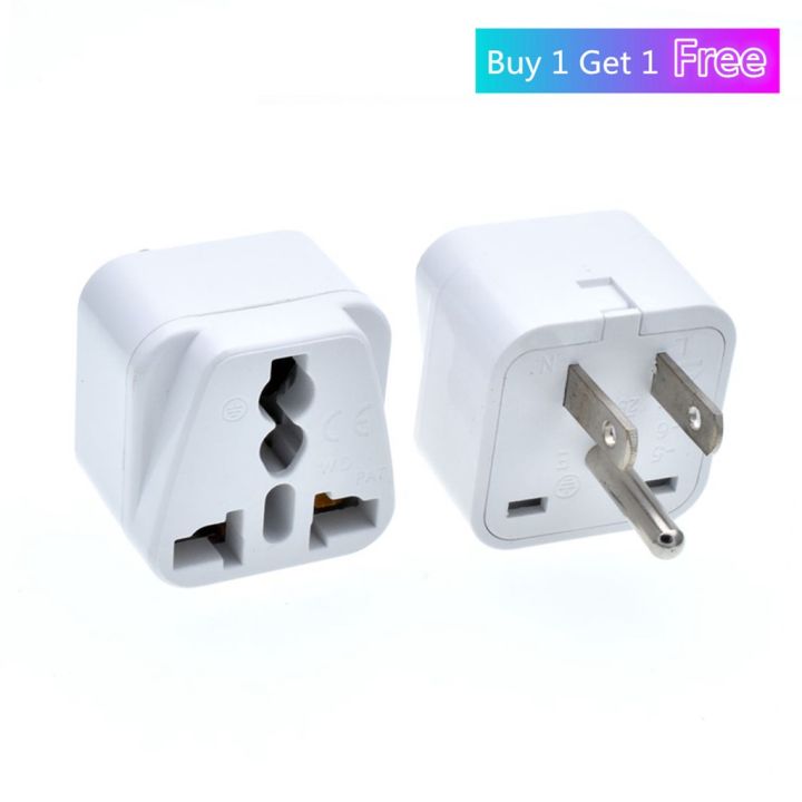 【ซื้อ1แถม1ฟรี】Us Thailand 3Pin Travel Plug Adapter Type B Universal ...