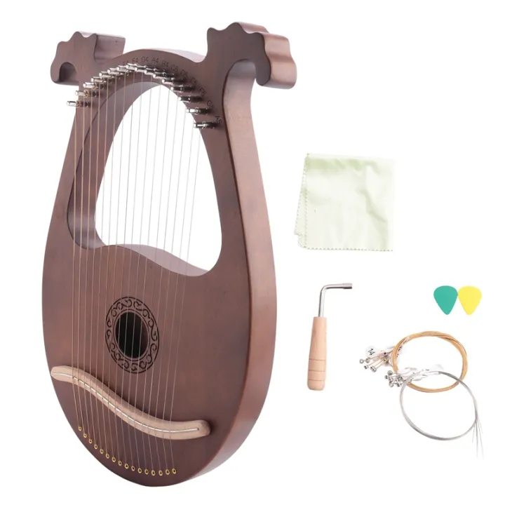 Lyre Harp, 16 String Mahogany Body String Instrument Body Instrument ...