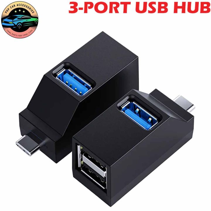 Portable USB 3.0 Hub 3 Ports High Speed Data Transfer USB Splitter For ...
