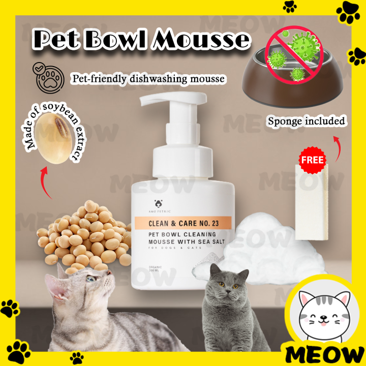 MEOW Amo Petric Pet Bowl Feeder Drinker Bekas Makanan Minuman Cleaning ...