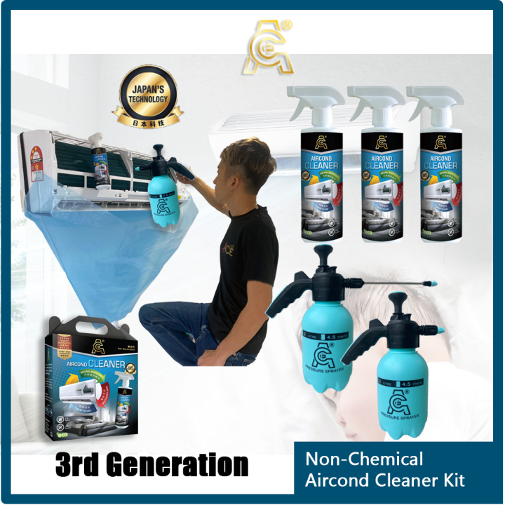 ACE®️ Non-Chemical Aircon Cleaner Kit (3rd Gen) ACE第三代冷气清洁剂配套（第三代） | Lazada