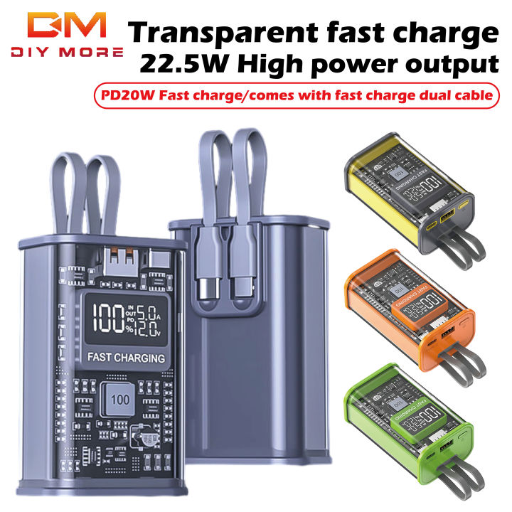 Diymore Diy Power Bank 21700 Battery Charger Case Pd 22 5 W Fast