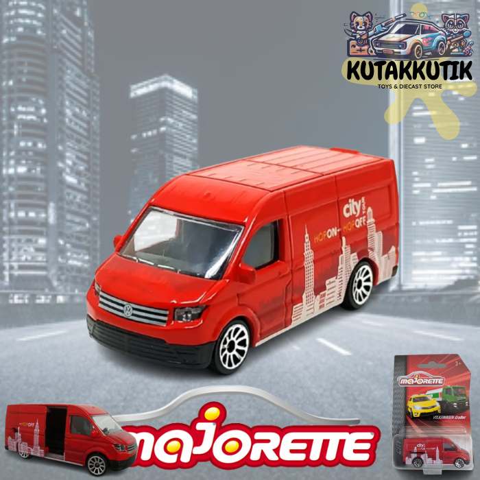 Majorette Mobil Van City Tour Volkswagen Crafter Merah Hop On | Lazada ...